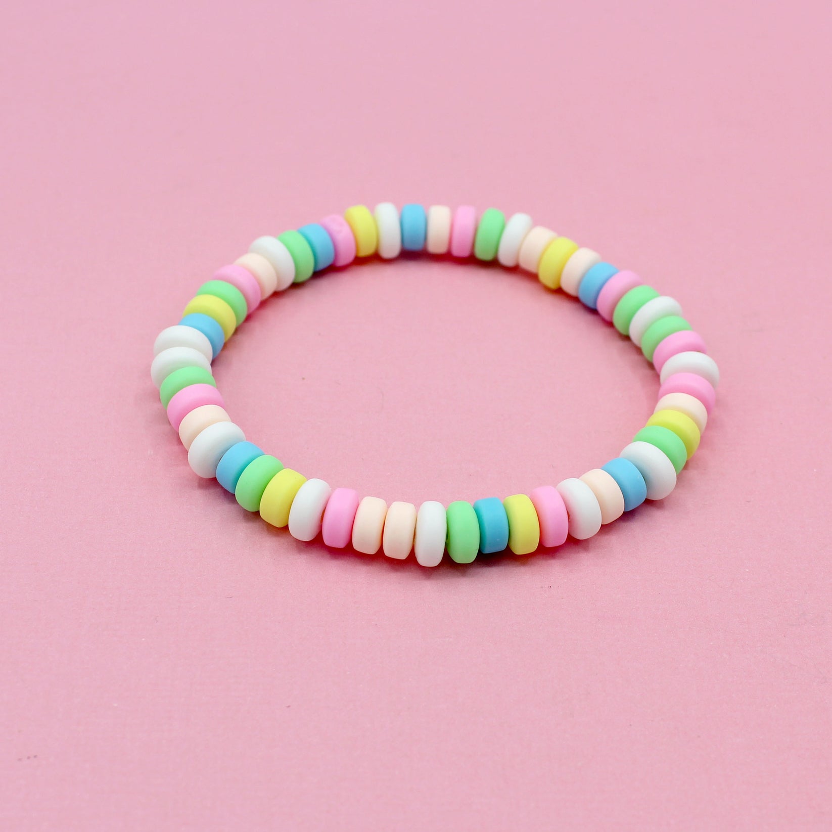 Bright Pastel Rainbow Faux Candy Bracelet - Multiple Sizes - Handmade ...