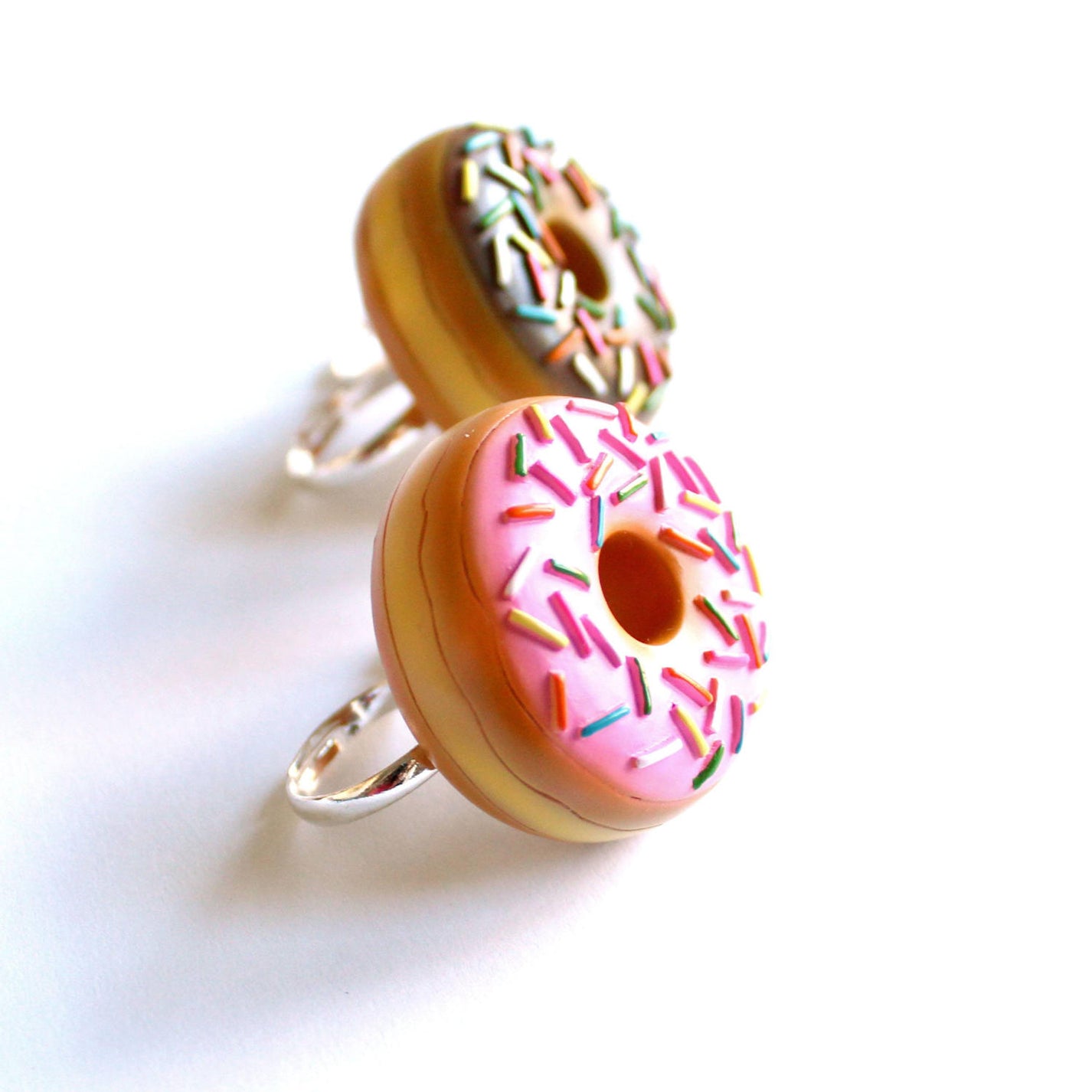Large Two-finger Donut Ring, Pink or Chocolate – Fatally Feminine Designs