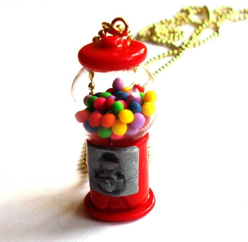 Polymer Clay Gumball Machine Necklace